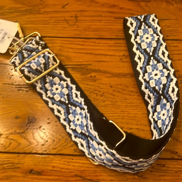 Accessories | Handbag Guitar Strap Black White And Blue | Poshmark